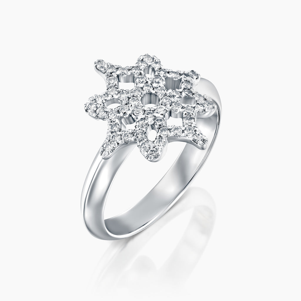 ARISH Logo Ring - White Gold & Diamond Ring | DANA ARISH Jewelry